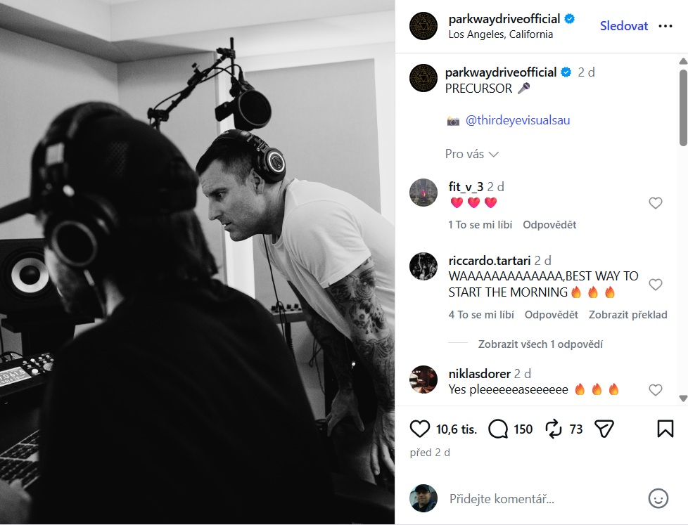 PARKWAY DRIVE jsou zpět ve studiu | Spark Rock Magazine